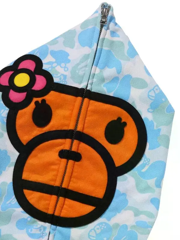 A BATHING APE Full Zip Camouflage Hoodie - Blue