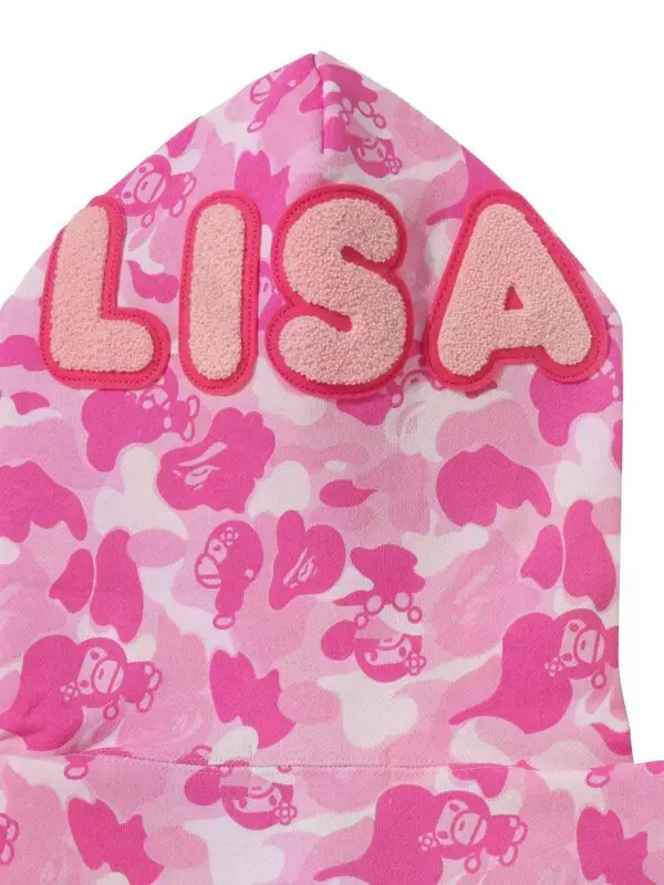 A BATHING APE Full Zip Camouflage Hoodie - Pink