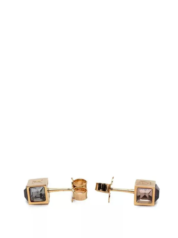 LOUIS VUITTON 2014 Tone Plated Strass Embellished Costume Stud Earrings