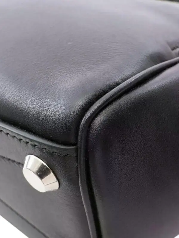 Balenciaga Mini Calfskin Bel Air Carry All Tote Satchel - Black