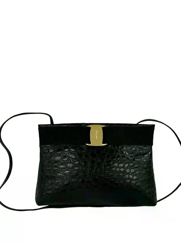 FERRAGAMO Vara Bow Embossed Crossbody Bag
