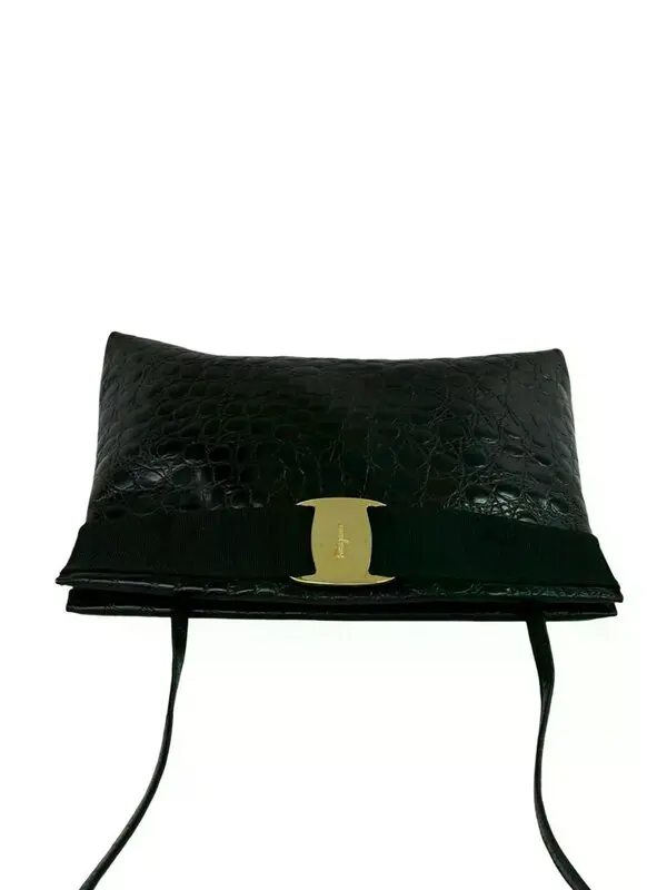 FERRAGAMO Vara Bow Embossed Crossbody Bag
