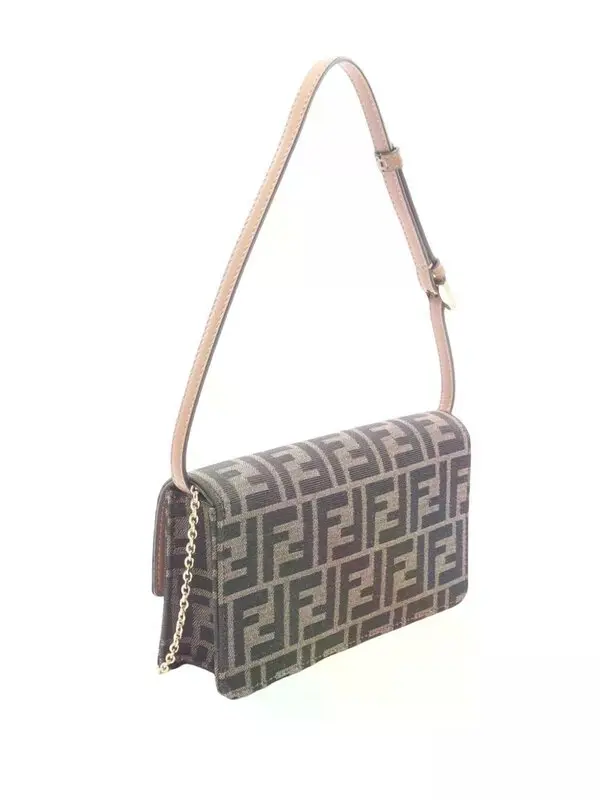 Fendi Zucca Canvas Baguette Satchel
