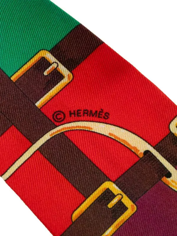 Hermès 2000-2026 Mors A Jouets Twilly Silk Scarf Scarves - Pink