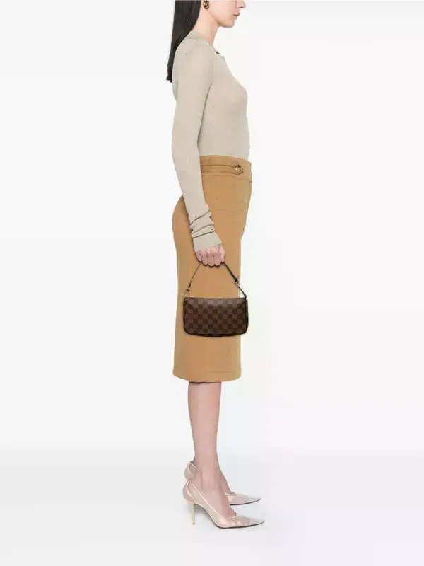 LOUIS VUITTON 2009 Damier Ebene Pochette Accessoires Shoulder Bag