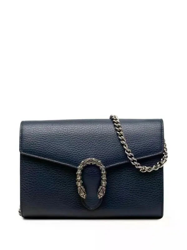 Gucci Calfskin Dionysus Wallet On Chain Crossbody Bag - Blue