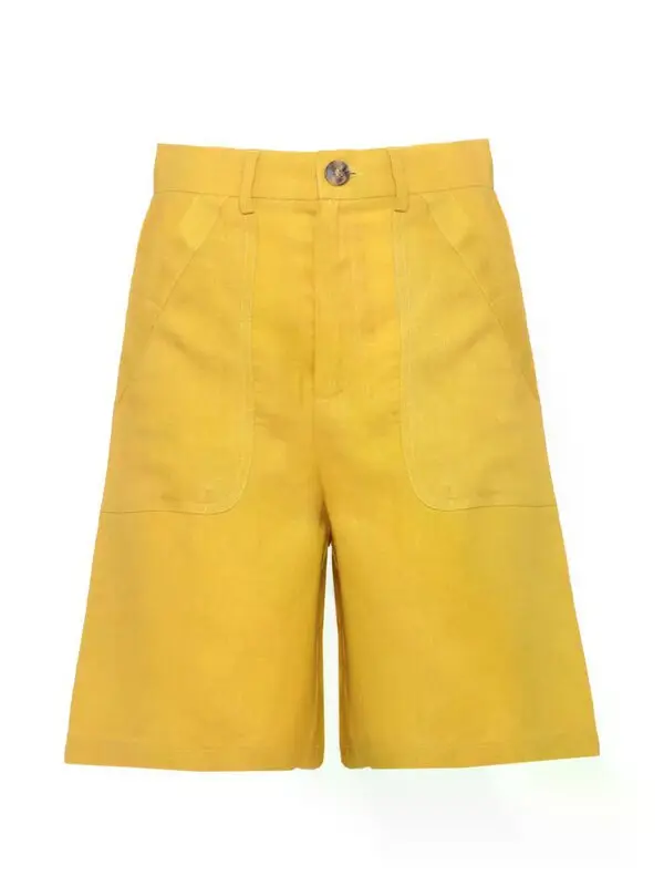 EMME Emma Dorni High-waisted Bermuda Linen Shorts