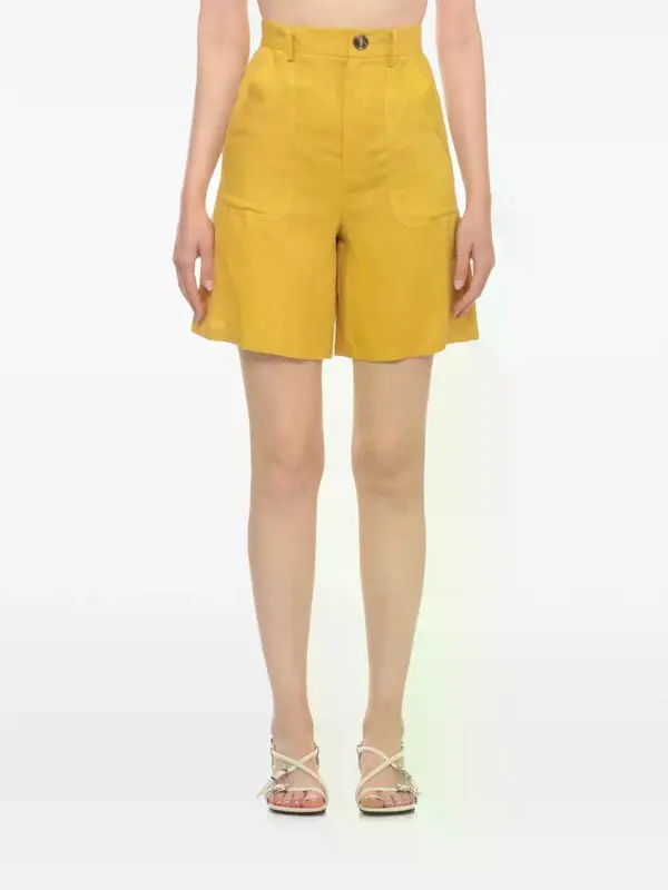 EMME Emma Dorni High-waisted Bermuda Linen Shorts