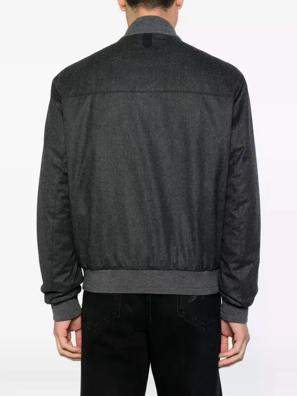 Canali Wool Zip-up Jacket