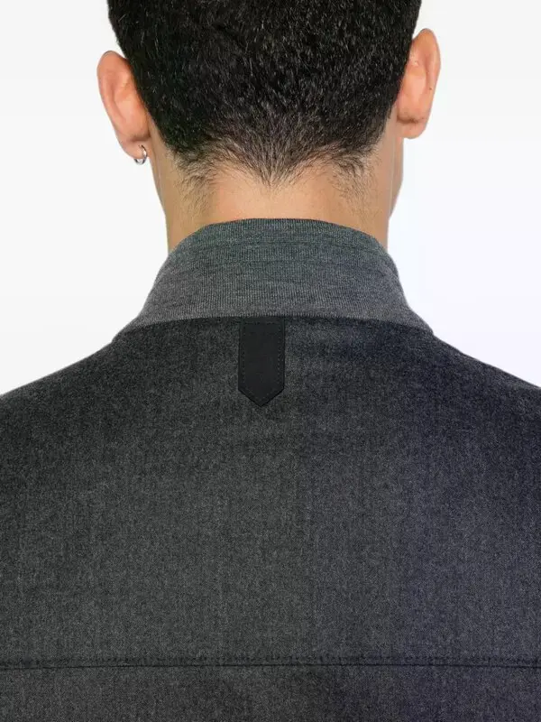 Canali Wool Zip-up Jacket