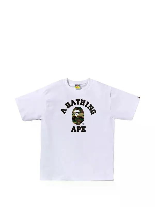 A BATHING APE Glitch Woodland Camo T-shirt - White