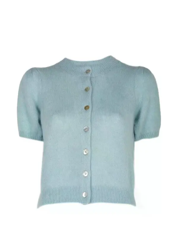 DÔEN Alesìa Short-sleeve Cardigan - Blue