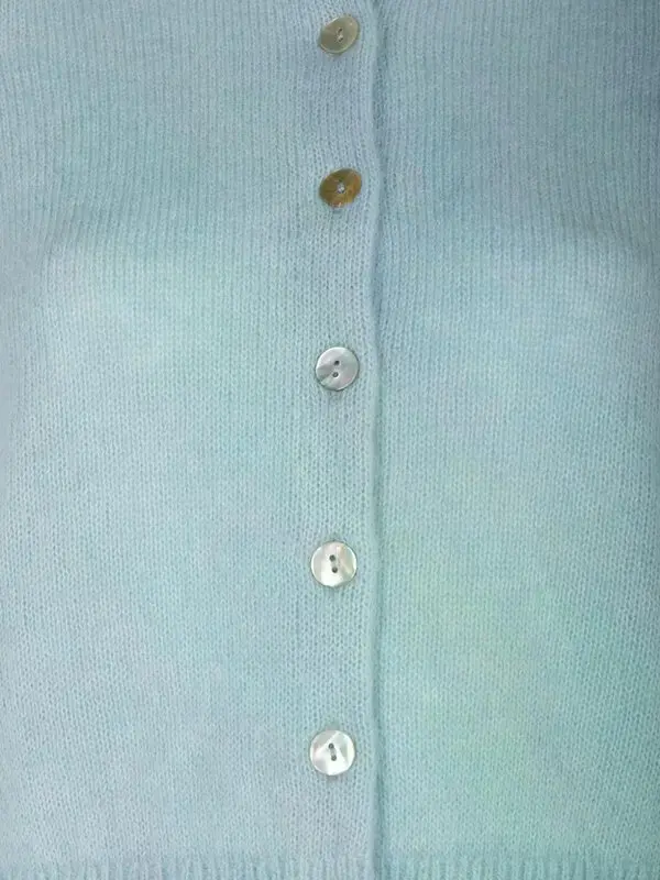 DÔEN Alesìa Short-sleeve Cardigan - Blue