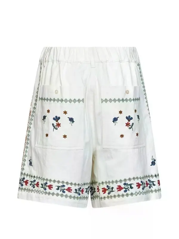 Max Mara Embroidered Cotton Shorts