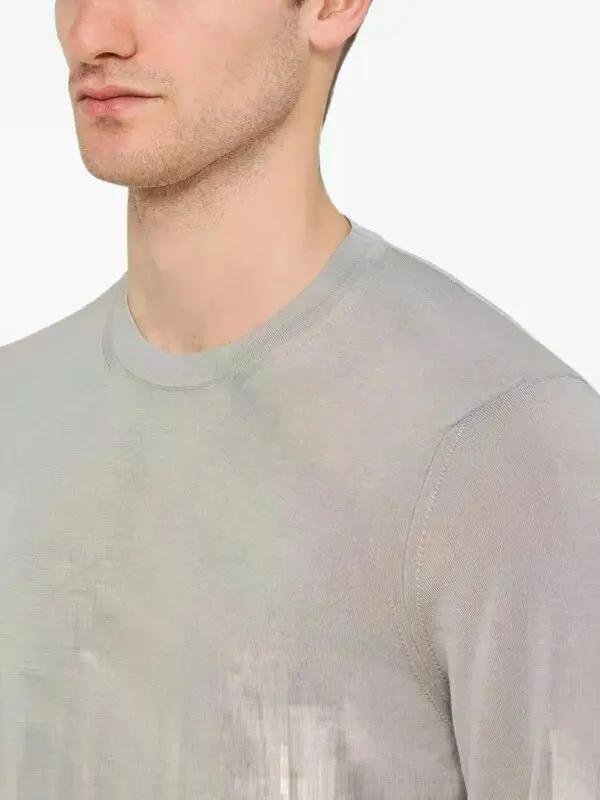 DRUMOHR Frosted Cotton Crew Neck Sweater