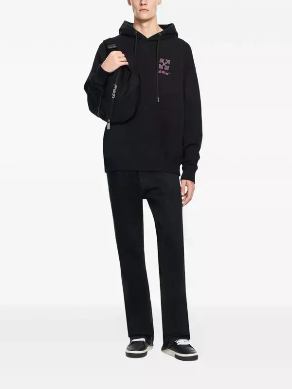 Off-White Arrows Print Hoodie - Black