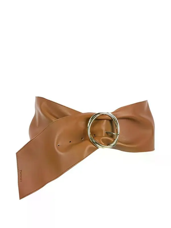 TWINSET Wide Belt With Buckle Fastening - Brown