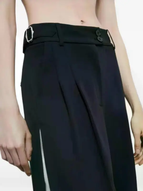 Patrizia Pepe Buckle-detail Side-slit Trousers