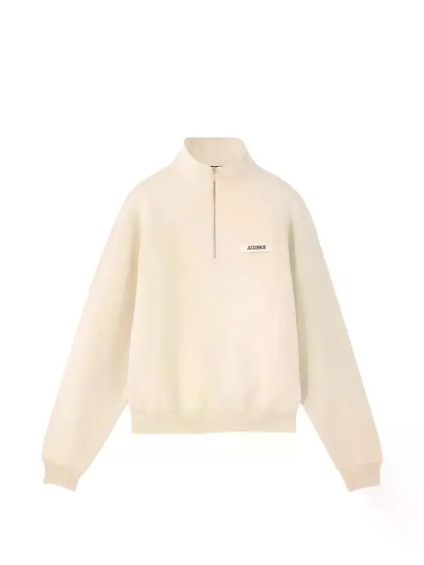 Jacquemus Logo-patch Quarter-zip Sweater