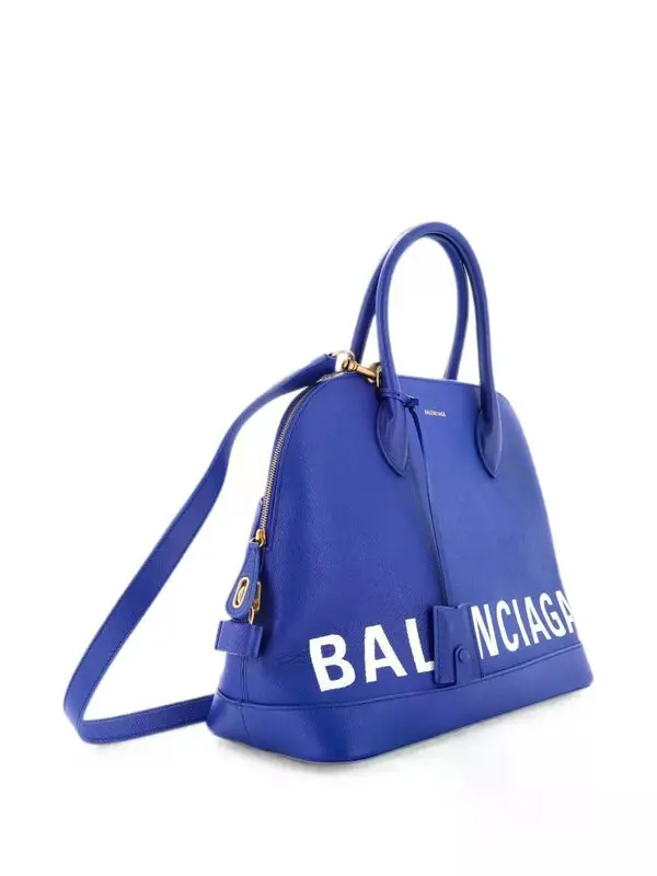 Balenciaga Logo Ville Bag Leather Medium Satchel