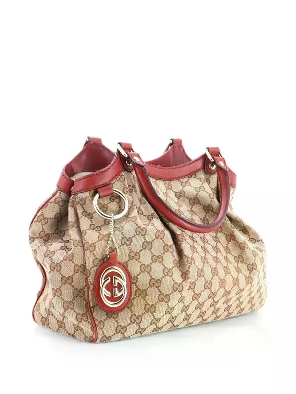 Gucci Sukey Gg Canvas With Leather Medium Tote Bag