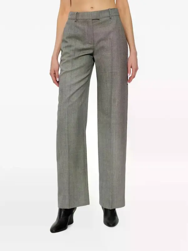 Alexander McQueen Pressed-crease Wool Trousers