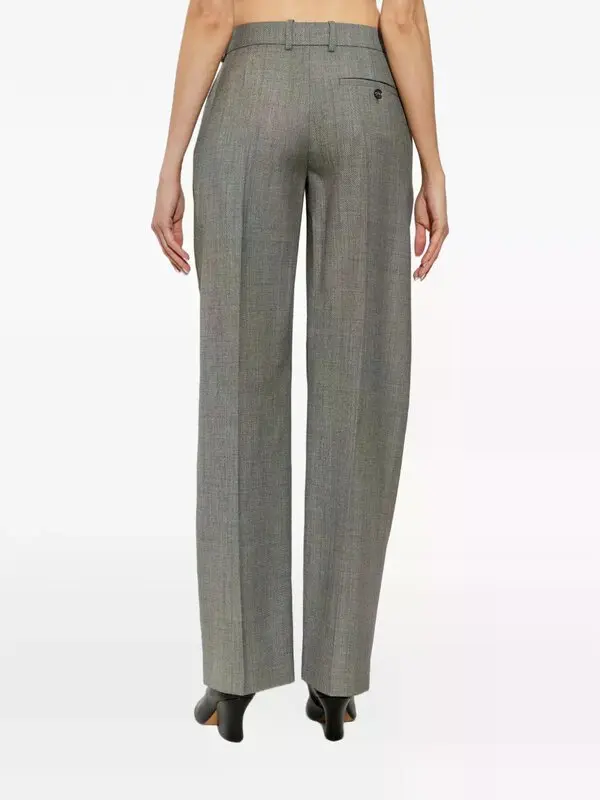 Alexander McQueen Pressed-crease Wool Trousers