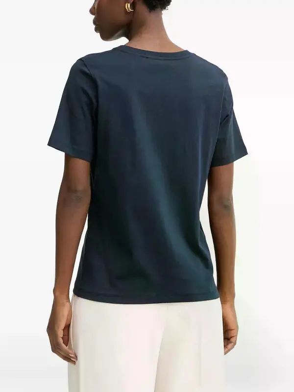 TRUSSARDI Logo Print V-neck T-shirt