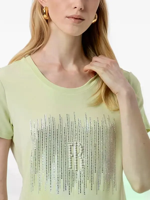 FRACOMINA Rhinestone Embellished Logo T-shirt