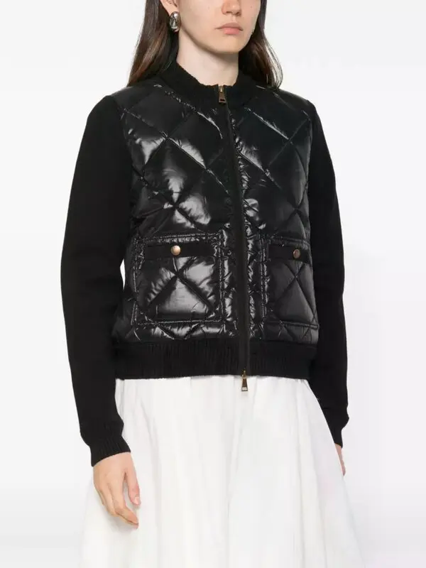 Moncler Quilted Panelled Jacket - Black
