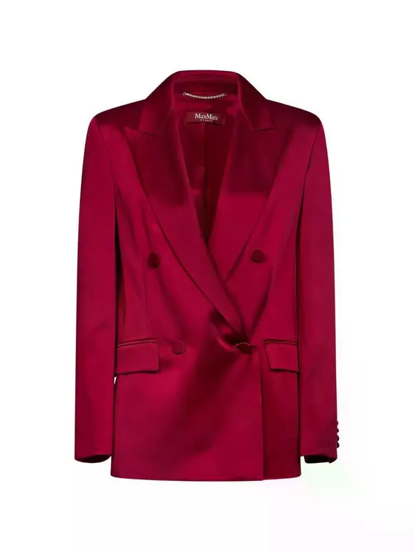 Max Mara Double-breasted Satin Blazer