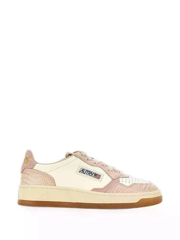 AUTRY Medalist Low Crocodile-embossed Sneakers