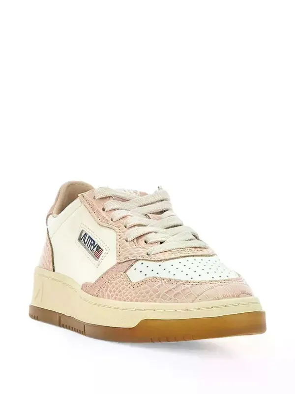 AUTRY Medalist Low Crocodile-embossed Sneakers