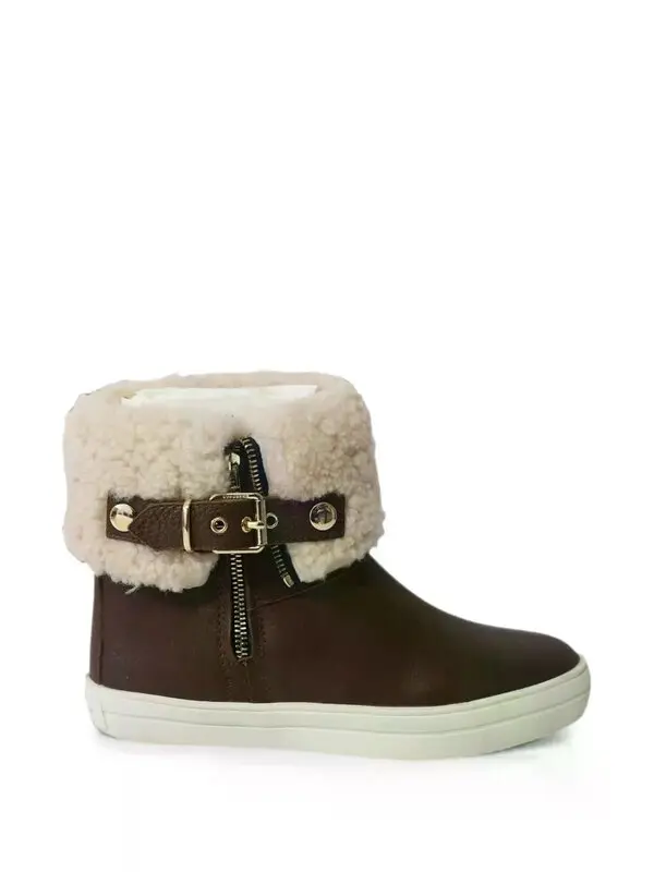 Burberry Skillman Buckle-strap Ankle Boots - Brown