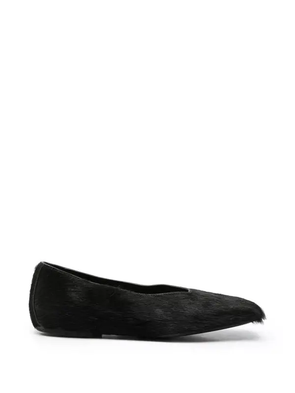 Rick Owens Square-toe Ballet Flats - Black
