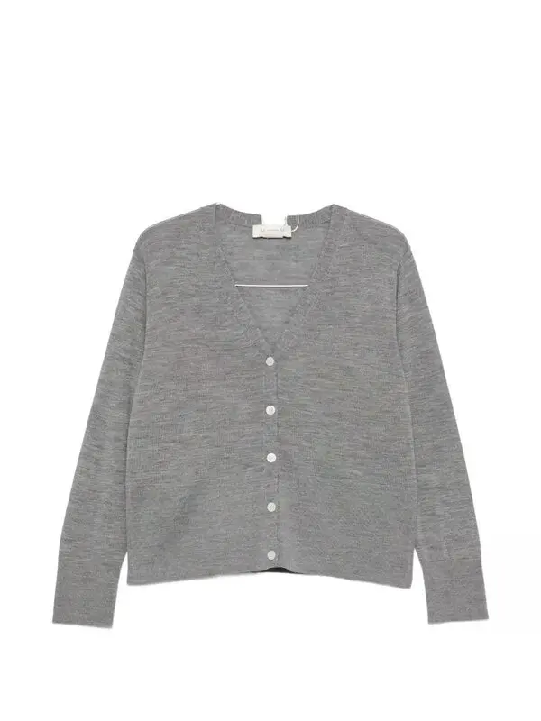 Max Mara Canditi V-neck Button-up Cardigan - Grey