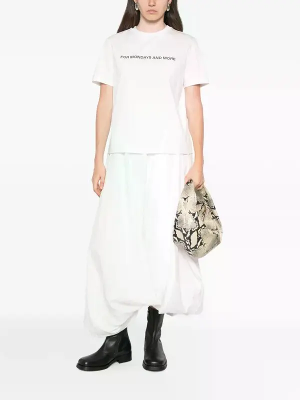 Max Mara Slogan Print Cotton T-shirt
