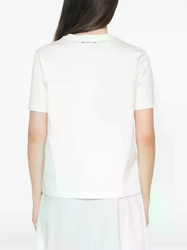 Max Mara Slogan Print Cotton T-shirt