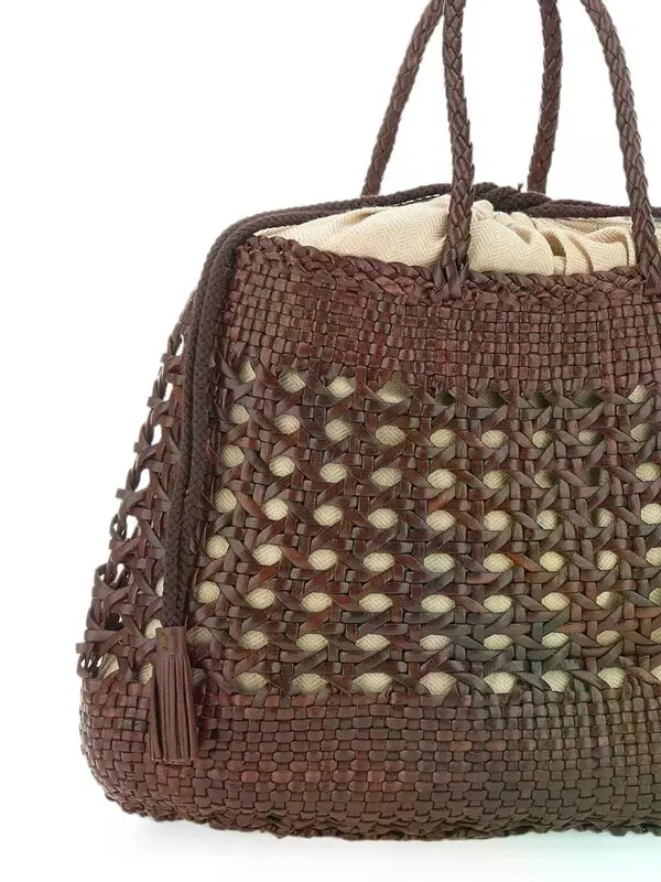 Dragon Diffusion Santa Cano Woven Leather Tote Bag
