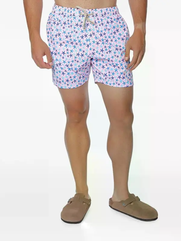 MC2 SAINT BARTH Lighting Micro Stretch Starfish-print Drawstring Swim Shorts