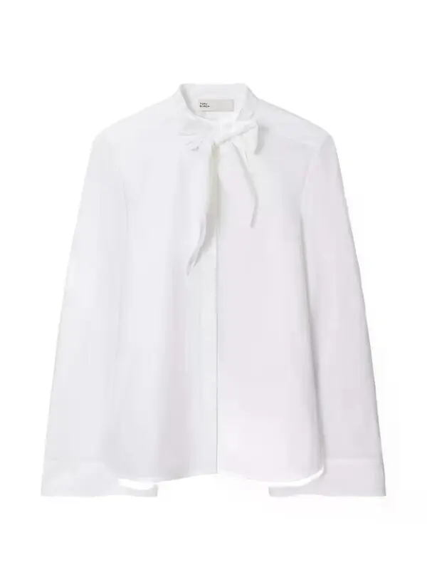 Tory Burch Bow-detail Long-sleeve Shirt - White