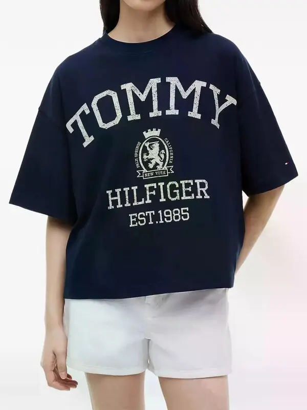 Tommy Hilfiger Logo-print Drop-shoulder T-shirt