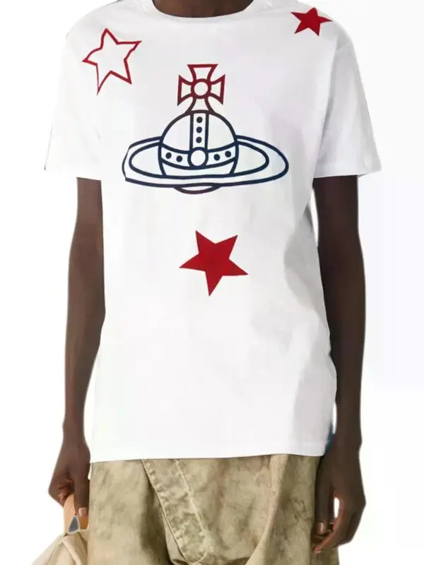 VIVIENNE WESTWOOD Orb And Stars Print T-shirt - White