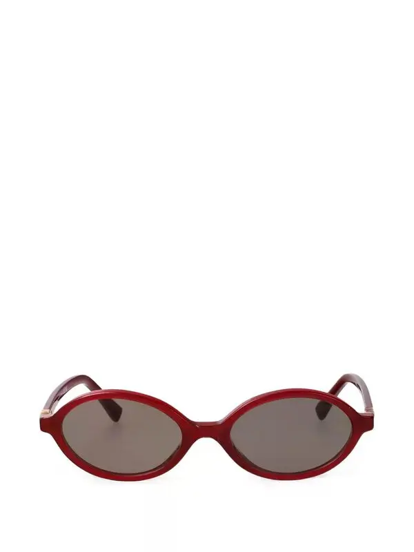 Miu Miu Oval-frame Sunglasses - Red
