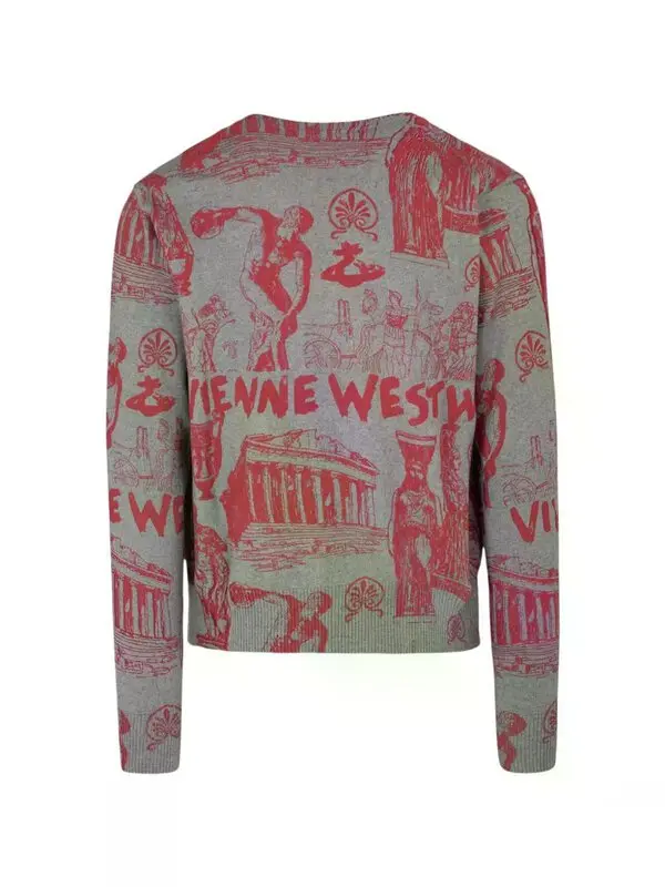 VIVIENNE WESTWOOD Orb-embroidered V-neck Sweater