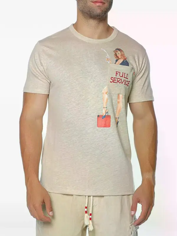 MC2 SAINT BARTH Ecstasea Graphic-print Chest-pocket T-shirt