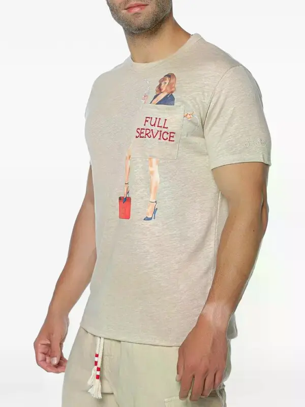 MC2 SAINT BARTH Ecstasea Graphic-print Chest-pocket T-shirt