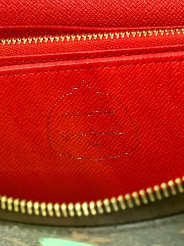LOUIS VUITTON Zippy Wallet Yayoi Kusama Painted Dots Monogram Canvas Small Wallets - Brown