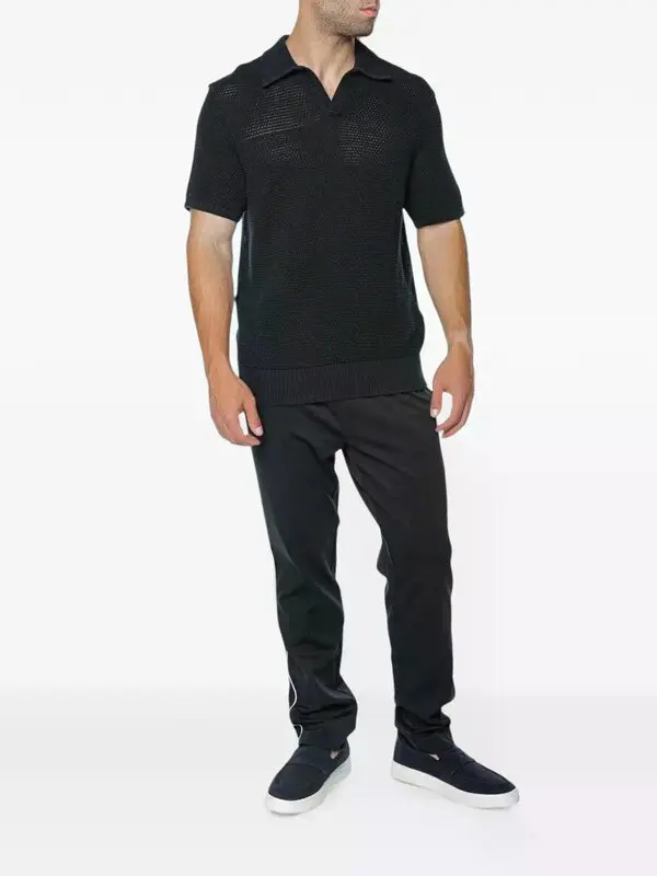 Michael Kors Johnny Textured Collar Polo Shirt