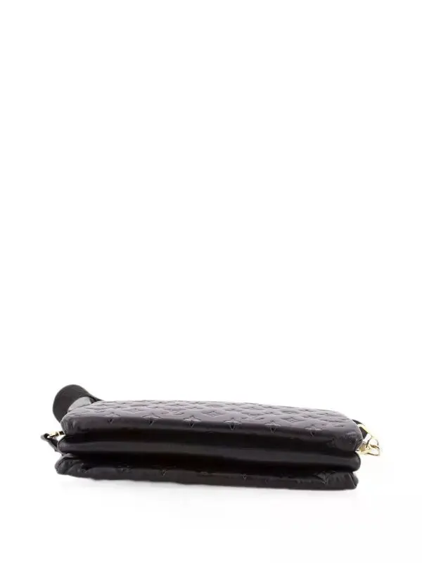 LOUIS VUITTON Coussin Mm Monogram Embossed Lambskin Crossbody Bag - Black